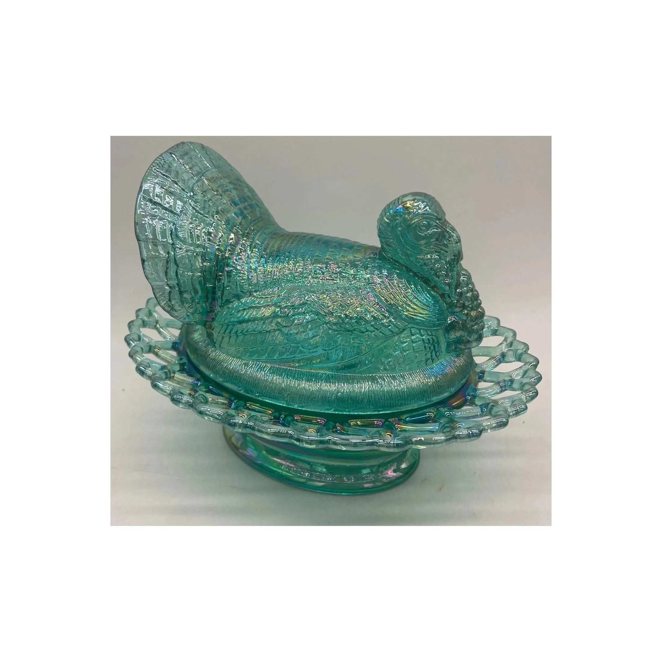 Covered Turkey w/Lacey Base – Helen & Phil Rosso, Wholesale Glass ...