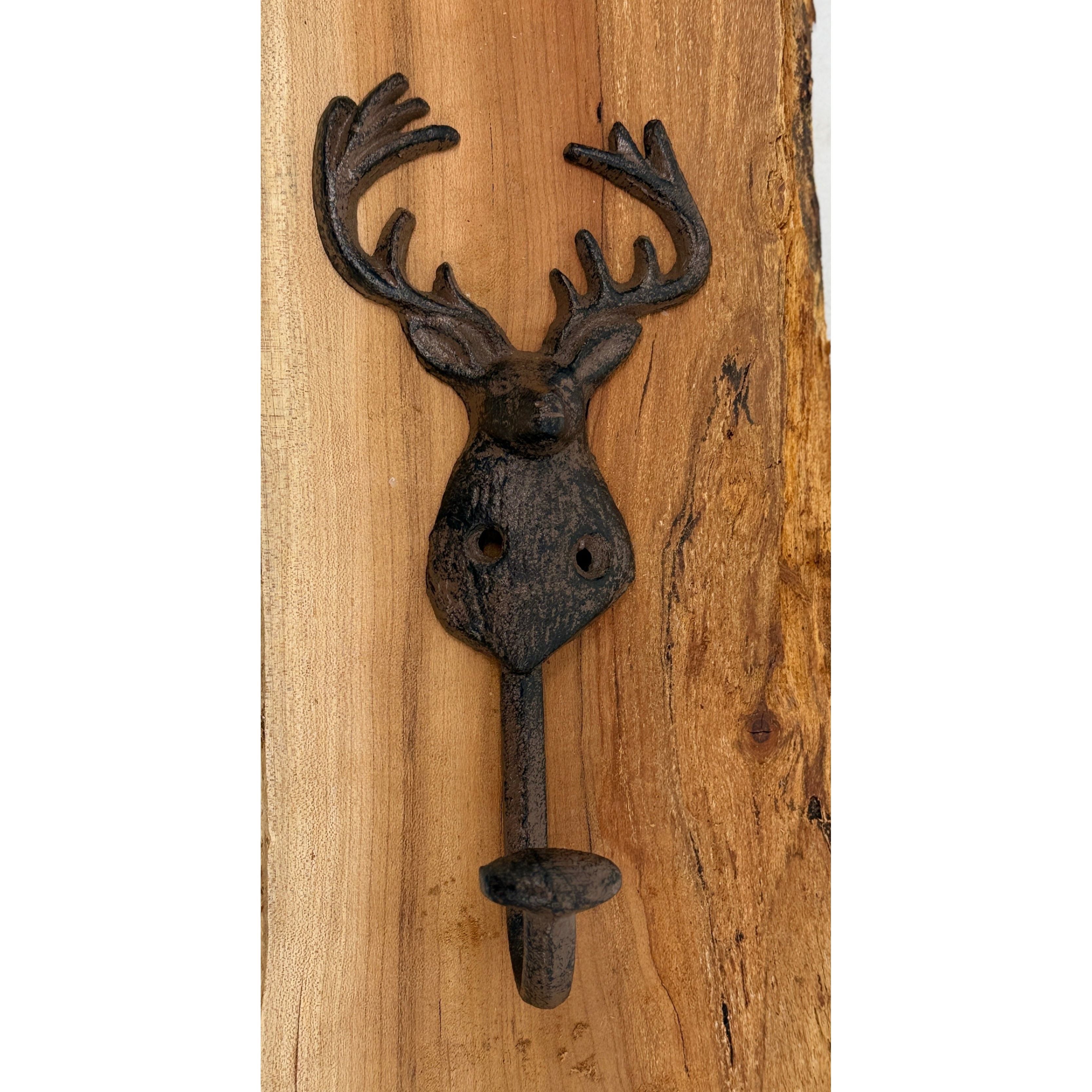 Cast Iron Hooks Deer Head Hook – Helen & Phil Rosso, Wholesale Glass ...